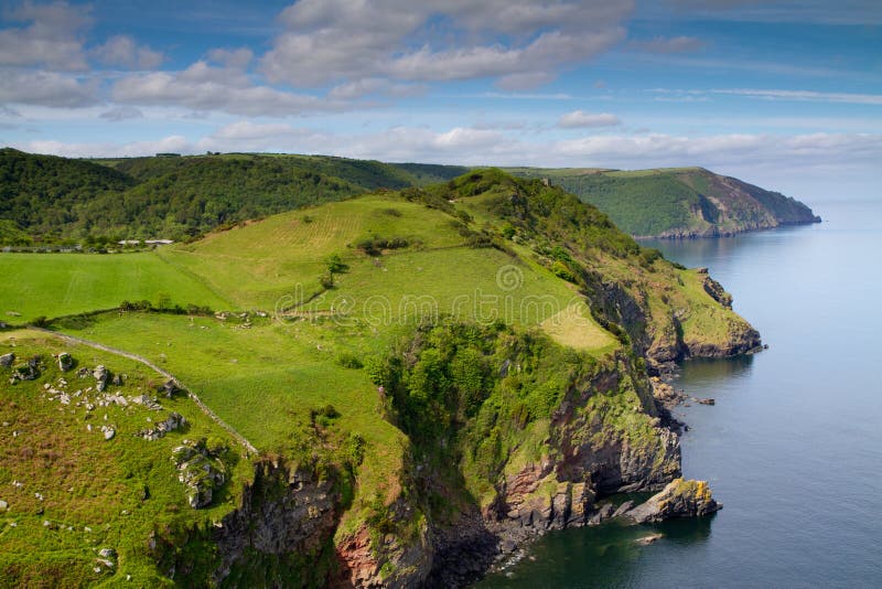 Near Lynton Lynmouth the Valley of Rocks Devon Stock Image - Image of ...