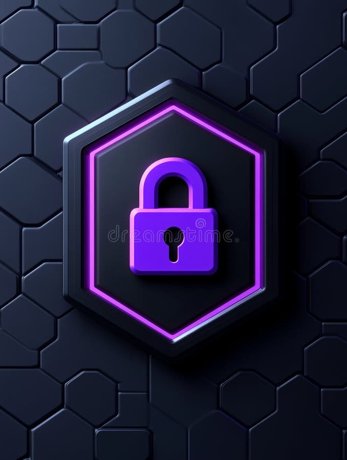 A Near View of Cutting-edge, Key-shaped Security Icons Displayed on a ...