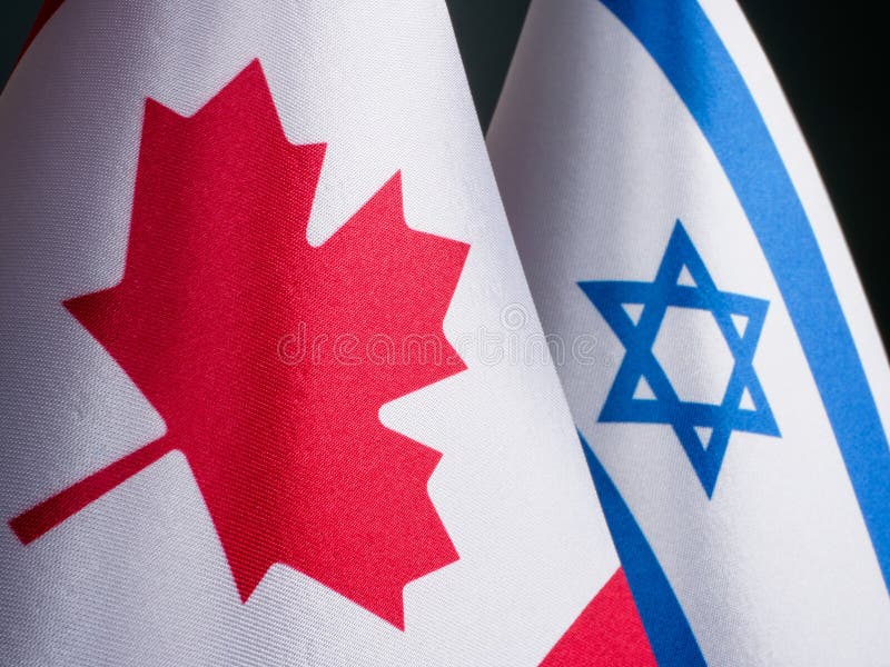 Nearby are the Flags of Canada and Israel. Stock Image - Image of flag ...