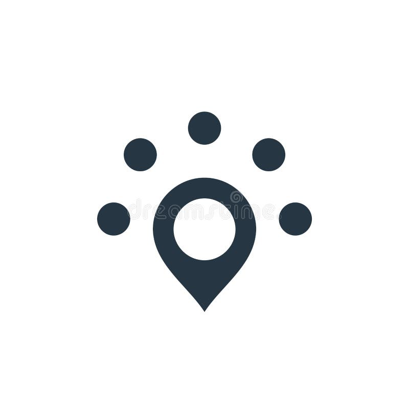 Nearby Icon in Trendy Design Style. Nearby Icon Isolated on White ...