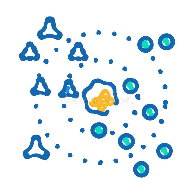 Nearest Neighbors Knn Algorithm Icon Doodle Illustration Stock Vector ...