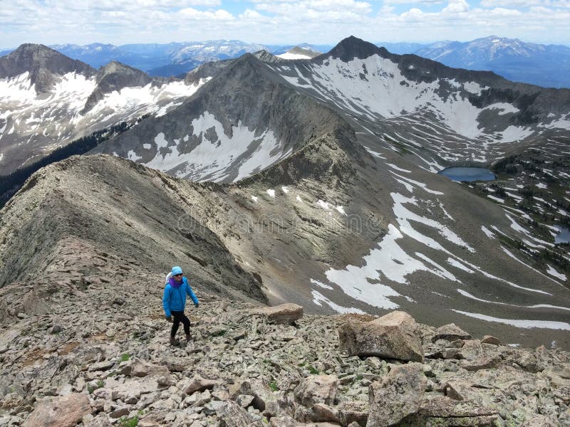Nearing the summit stock image. Image of hiking, scenic - 77780835
