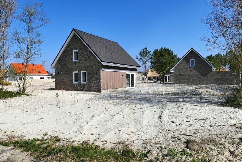 Nearly Finished New Homes Being Built on a Construction Site Stock ...