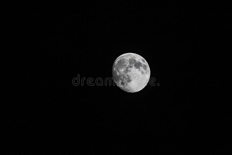 Nearly a full moon stock photo. Image of night, phase - 82587222