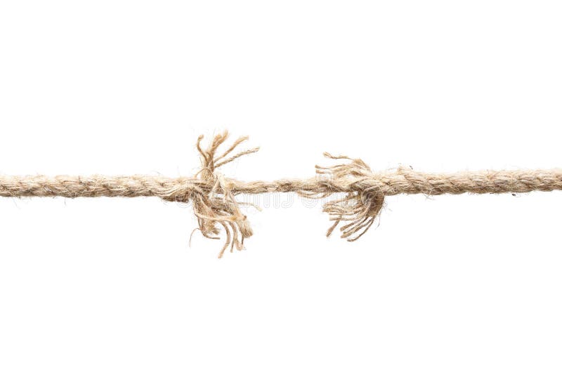 Nearly torn rope stock image. Image of stress, last, chance - 74994033