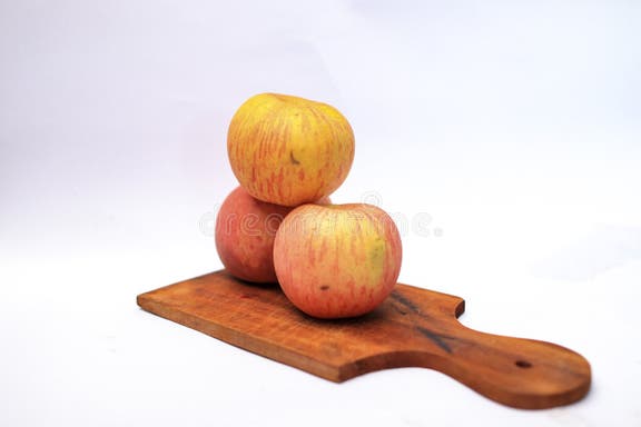 Neat apple plating stock photo. Image of painting, wood - 362054626