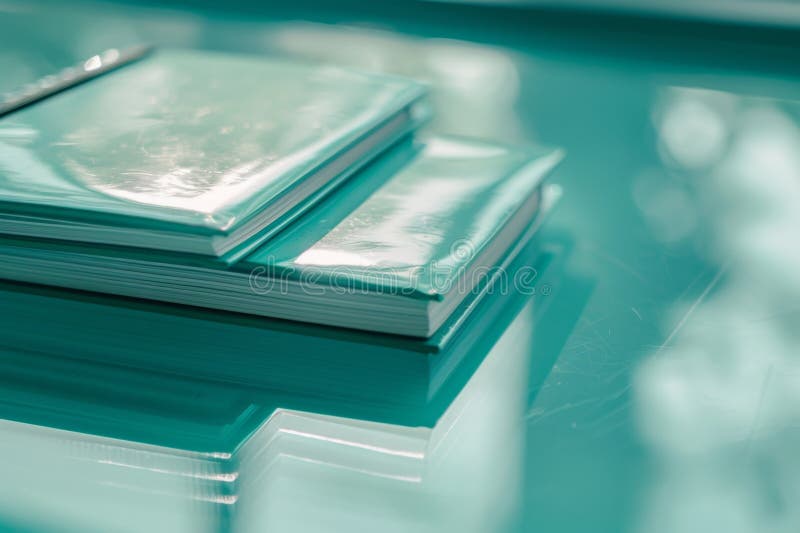 A Neat Arrangement of Books on a Table Creates a Rectangular Shape ...