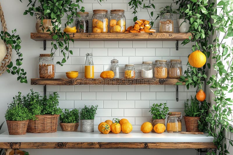 Neat Arrangement Clean Tableware White Countertop Kitchen Stock Photos ...