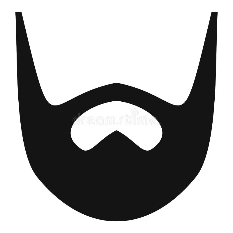 Neat Beard Icon, Simple Style. Stock Vector - Illustration of funny ...