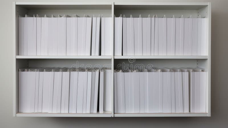 Neat blank white folder stock illustration. Illustration of structure ...