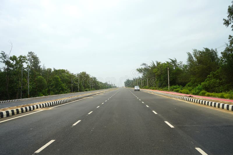 Neat and Clean Highway Road of Odisha Stock Photo - Image of ...