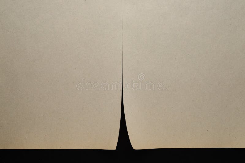 A Neat Cut of a Brown Sheet of Paper Stock Image - Image of empty ...