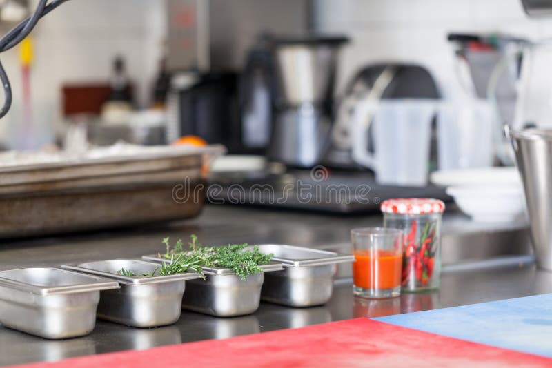 Commercial Kitchen: Spice Rack Stock Photo - Image of spices, white ...