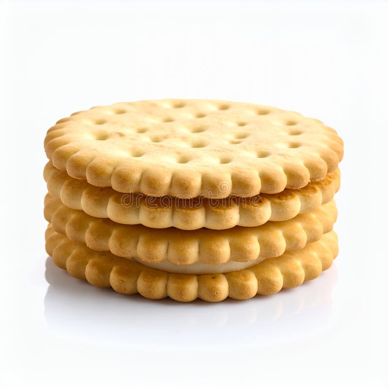 Stacked Savory Biscuits, Delicate Edges, Uniform Perforations ...