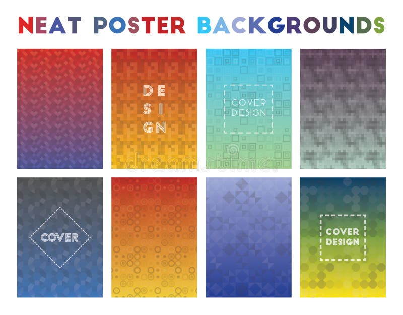 Neat Poster Backgrounds. stock vector. Illustration of leaflet - 146176085