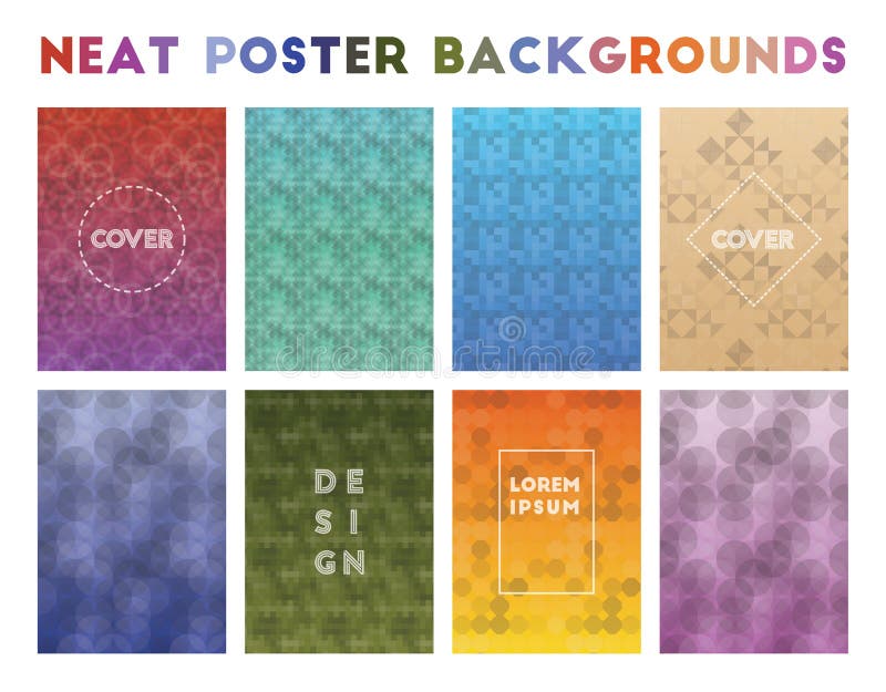 Neat Poster Backgrounds. stock vector. Illustration of future - 146176176