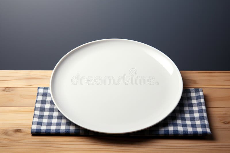 Neat Presentation Top View of Empty White Plate Tray Stock Illustration ...