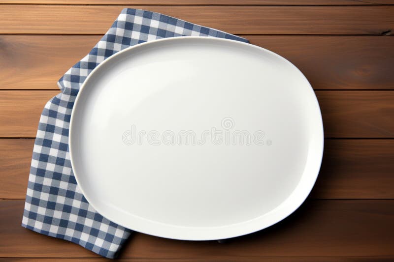 Neat Presentation Top View of Empty White Plate Tray Stock Illustration ...