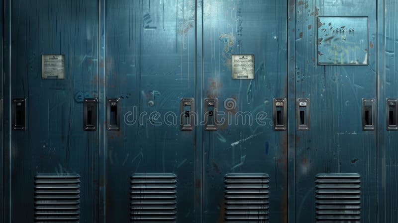 Neat Rows of Lockers. Organization Concept Stock Image - Image of ...
