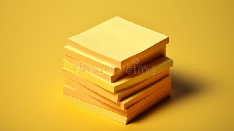 Neat Stack of Blank Post it Notes for Your Use Stock Illustration ...