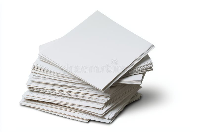A Neat Stack of Blank White Paper Sheets Ideal for Printing Drawing or ...