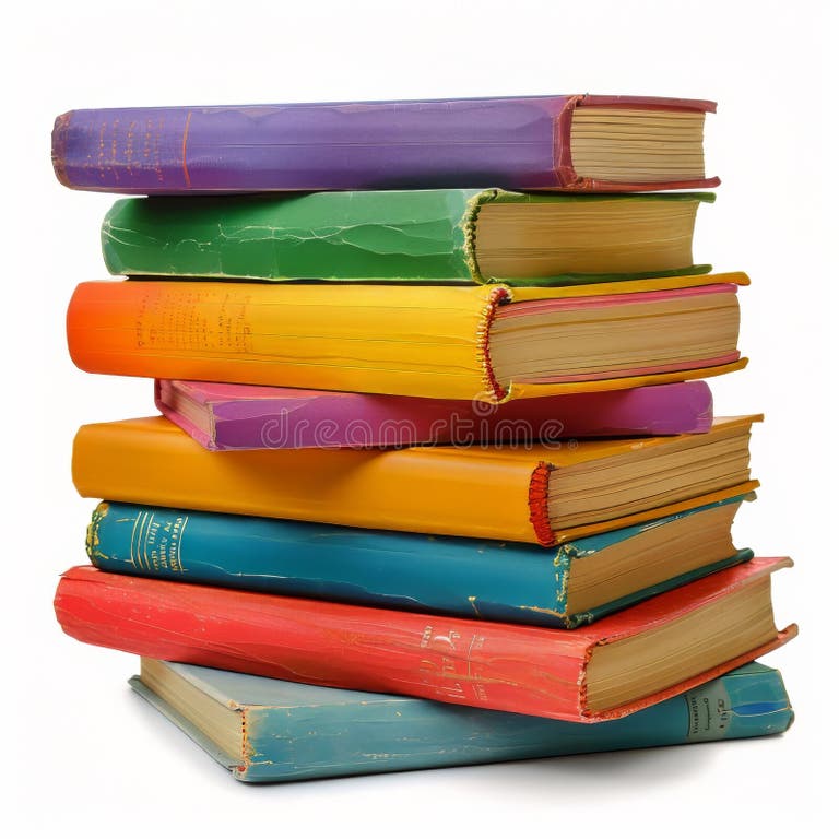 A Neat Stack of Books Arranged on Top of Each Other Stock Image - Image ...