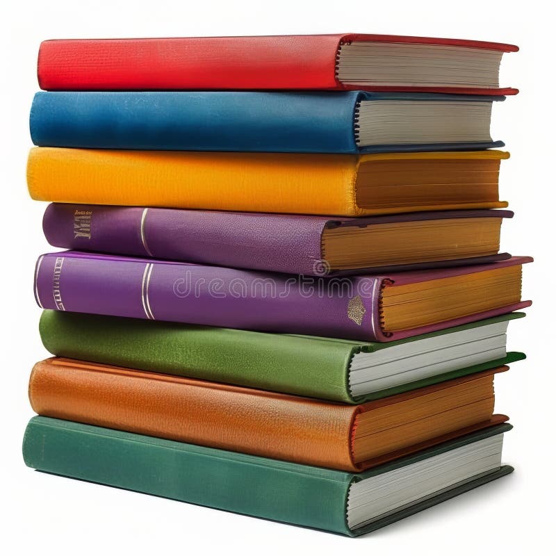 A Neat Stack of Books Arranged on Top of Each Other Stock Photo - Image ...
