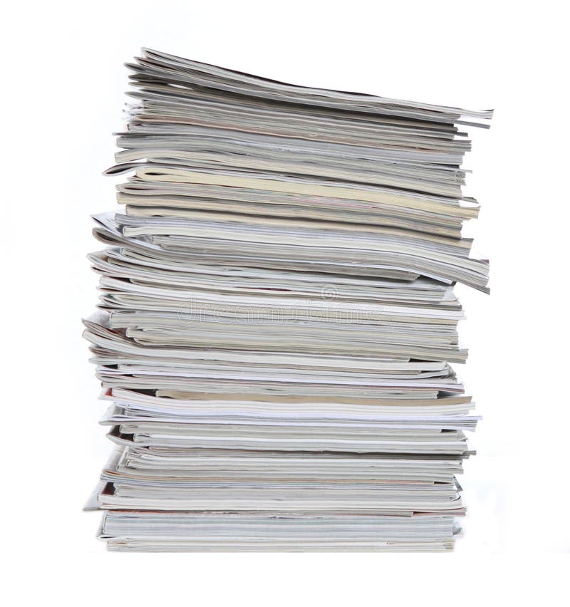 Neat stack of magazines stock image. Image of business - 10627827