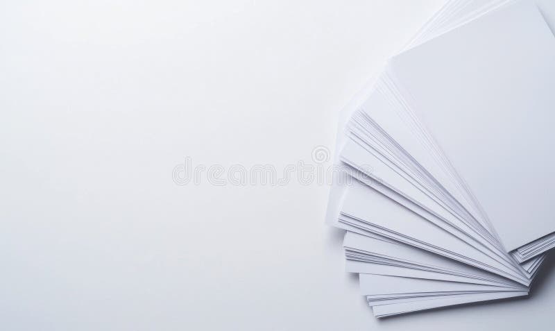 Neat Stack of White Paper on a Bright Surface, Ideal for Backgrounds ...