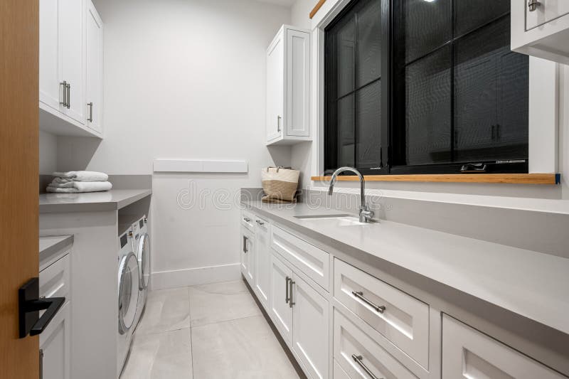 This Laundry Room is Clean and Ready for Us To Use Stock Image - Image ...