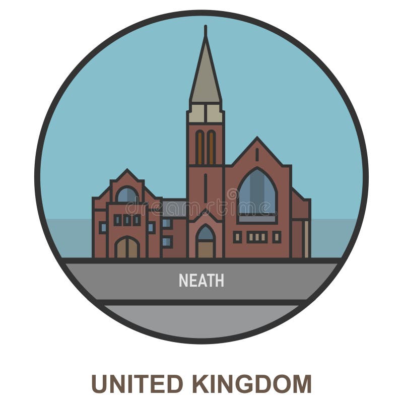 Neath. Cities and Towns in United Kingdom Stock Vector - Illustration ...