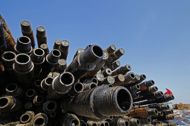 Oil drill pipe stock image. Image of petroleum, production - 349270397