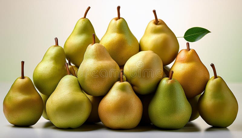 A Collection of Brightly Colored Fresh Pears Stock Illustration ...