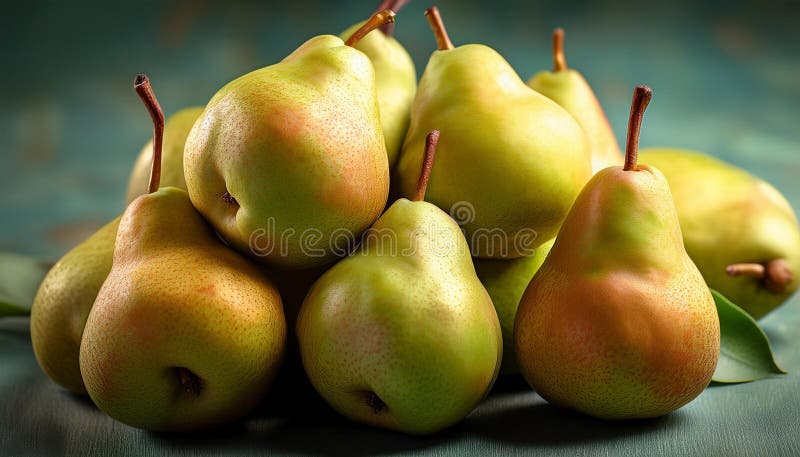A Collection of Brightly Colored Fresh Pears Stock Illustration ...