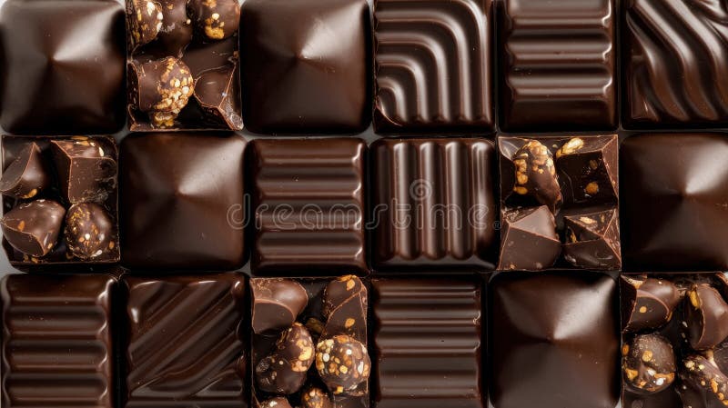 Neatly Arranged Rows of Chocolate Bars on Light Background Stock ...