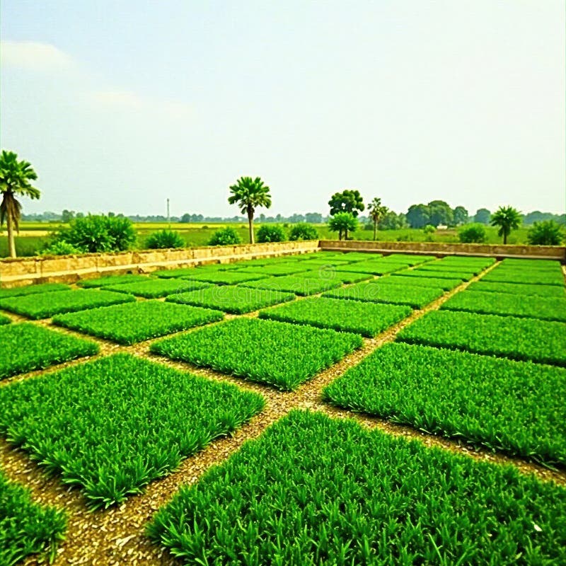 Neatly Arranged Turf Squares on Prepared Soil, Even, Ground, Perfect ...