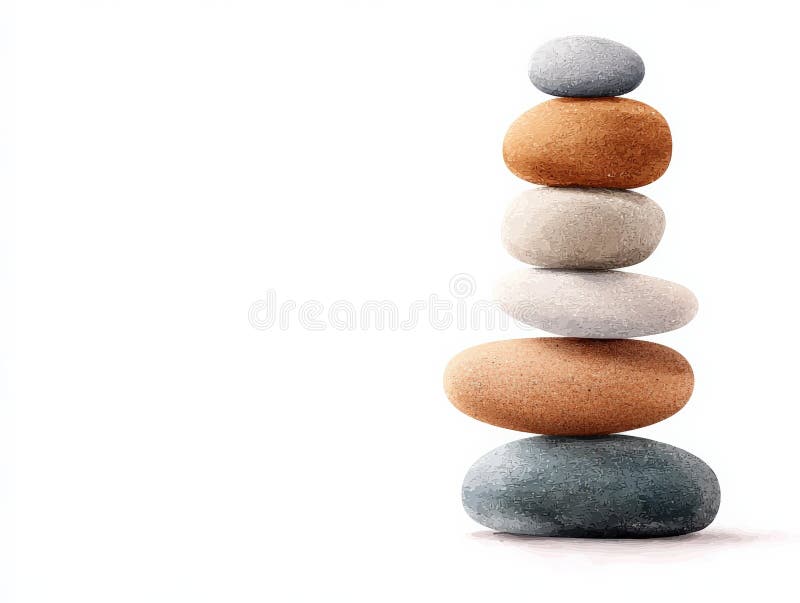 A Neatly Placed and Balanced Pile of Smooth Stones Conveys Mindfulness ...
