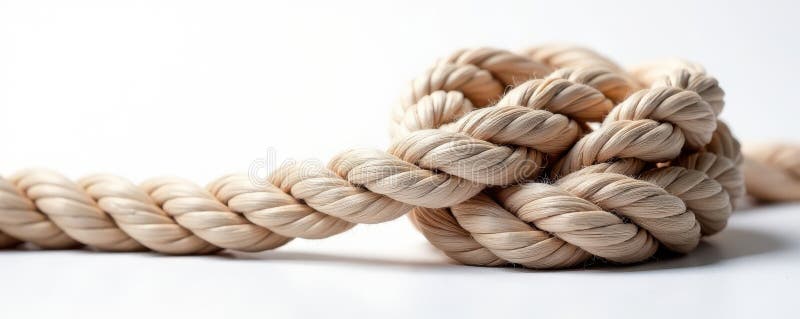 Neatly Coiled Rope, Intricate Pattern, White Backdrop, Abstract, Art ...