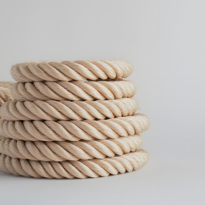 Neatly Coiled Ropes for Various Uses Stock Illustration - Illustration ...