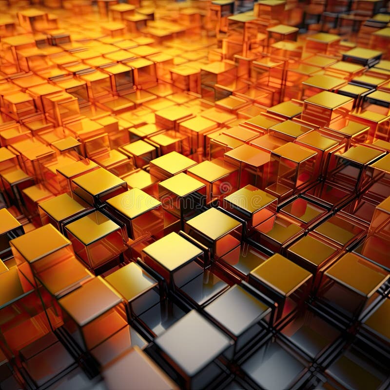 Neatly Constructed Glossy Cubes in Modern Tech Wallpaper. Perfect for ...