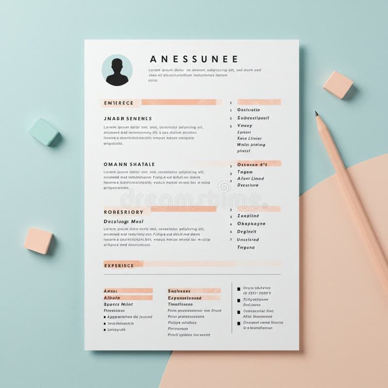A Neatly Designed Resume Features a Layout with Sections for Personal ...