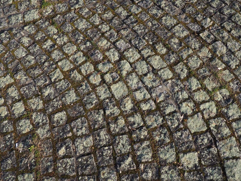 Neatly Laid Out Old Paving Stones. Pavement on the Square of the Old ...