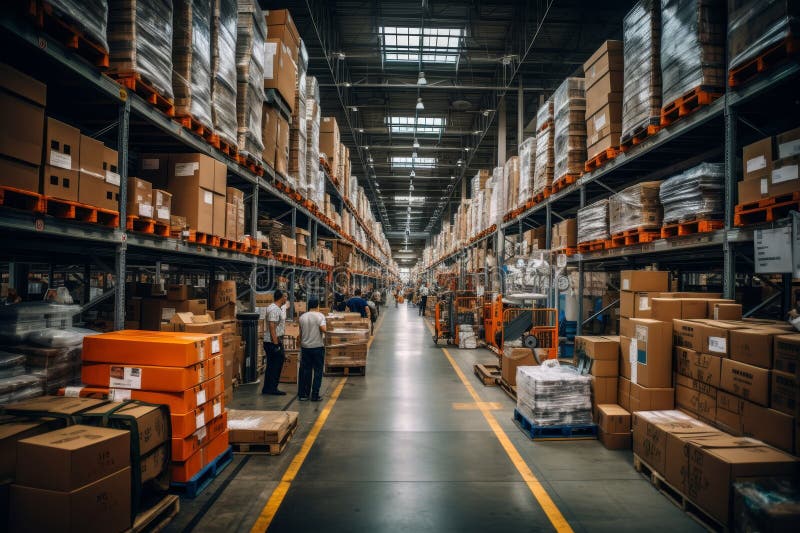 Neatly Organized and Efficiently Managed Packaging in a Distribution ...