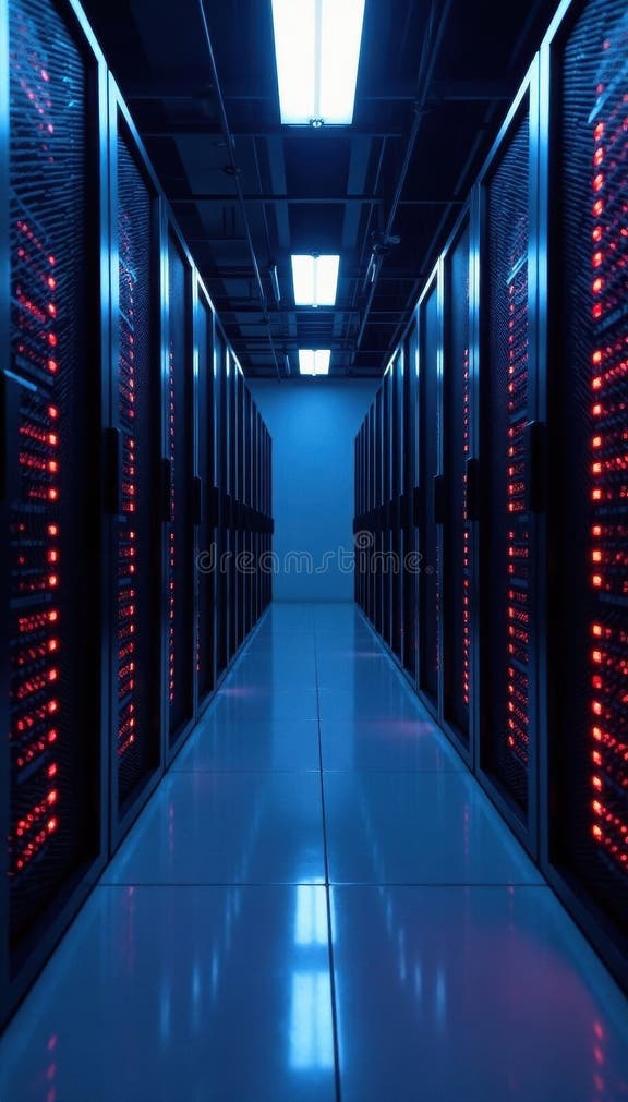 Neatly Organized Server Racks, Data Center Interior , Data Center ...