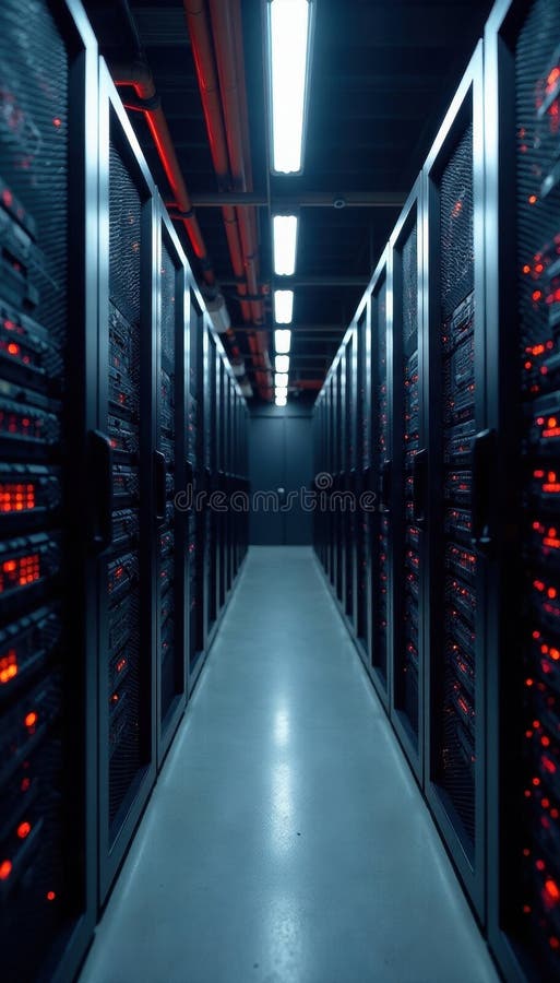 Neatly Organized Server Racks Data Center Interior Server Room ...