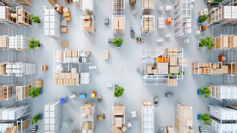 Neatly Organized Storage Racks for Optimal Space Utilization in a ...