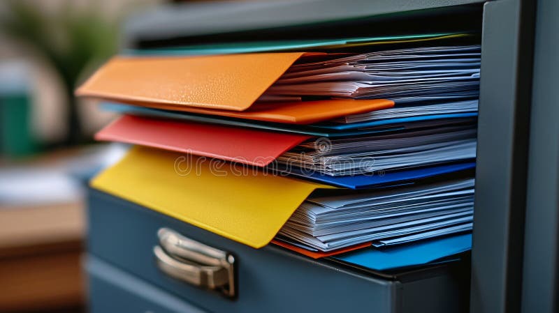 A Neatly Stacked Collection of Documents and Folders, Full of Different ...