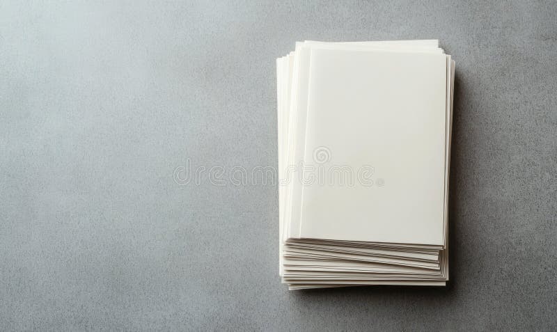 White Sheets Paper Stacked Neatly Gray Surface Stock Photos - Free ...