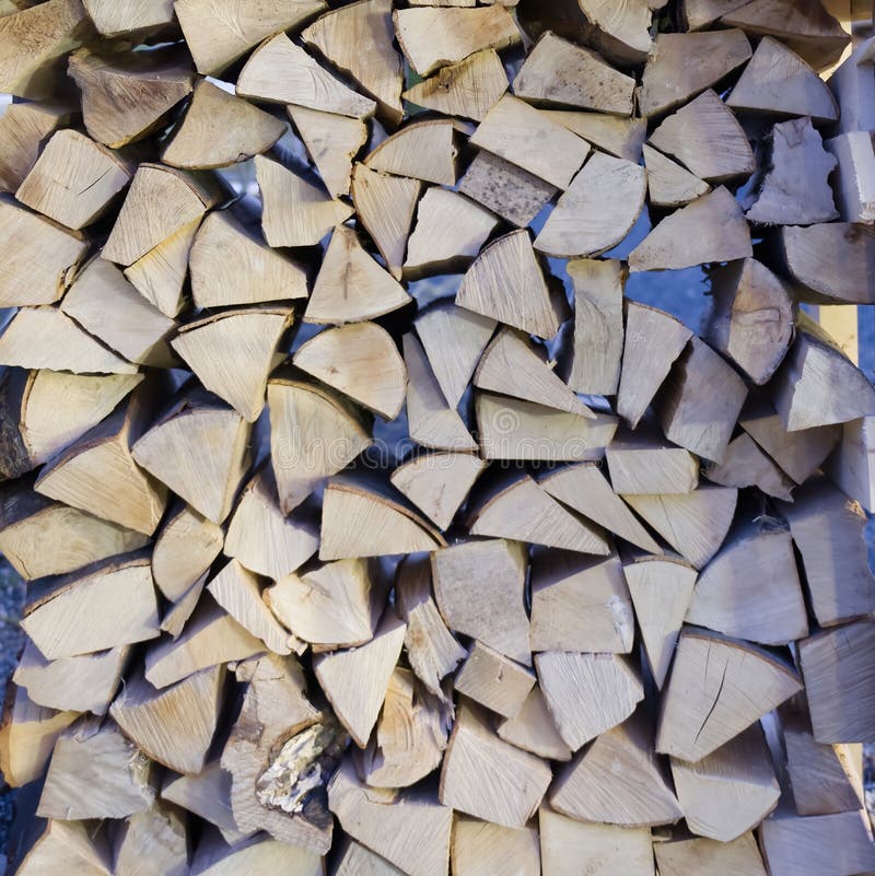 Neatly Stacked Firewood Pile Stock Photo - Image of desktop, background ...