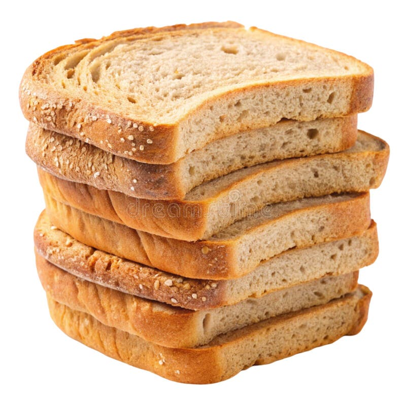 Bread Stack Isolated on White Stock Illustration - Illustration of ...